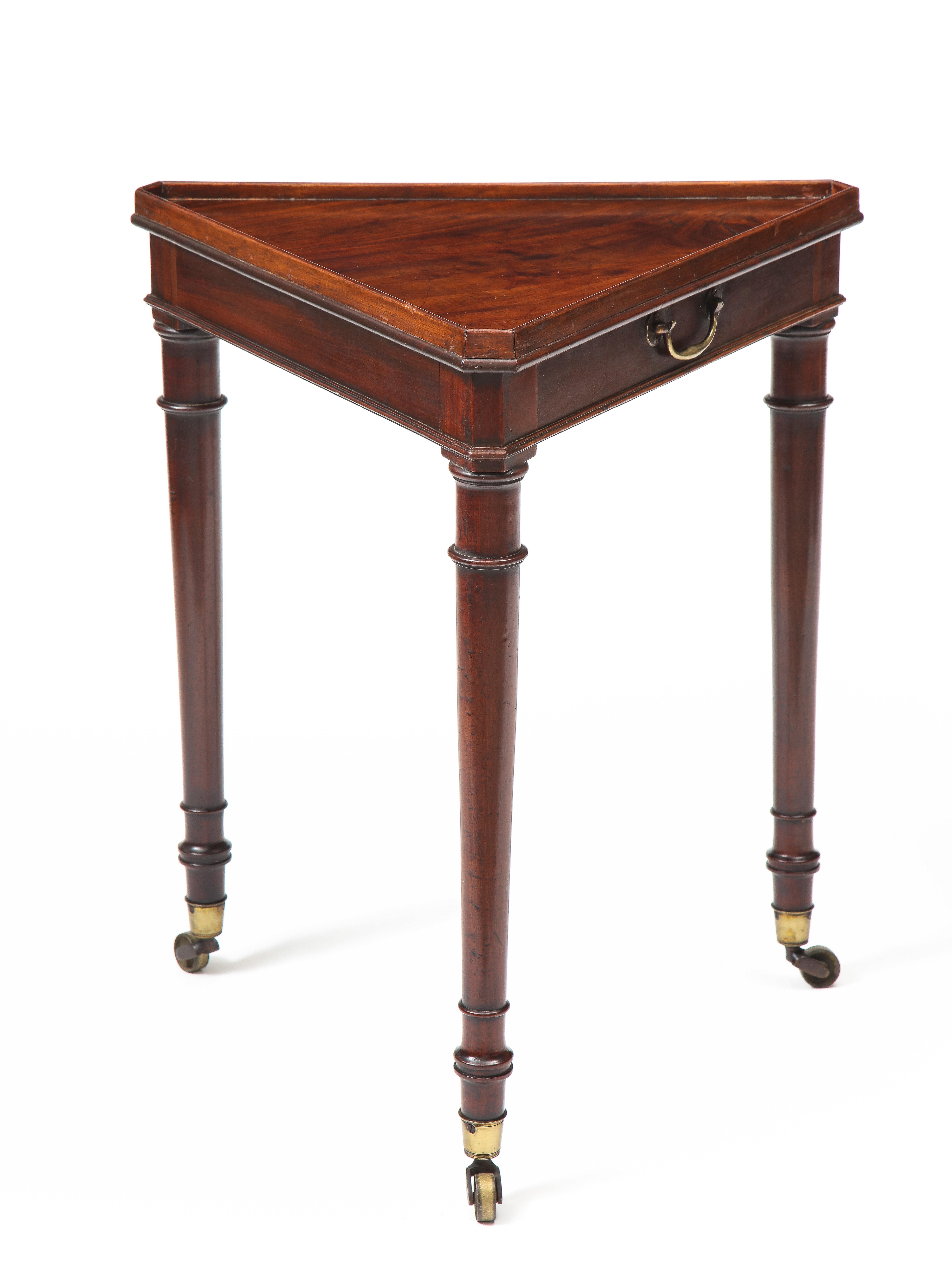 Regency Mahogany Triangular Table For Sale at 1stDibs