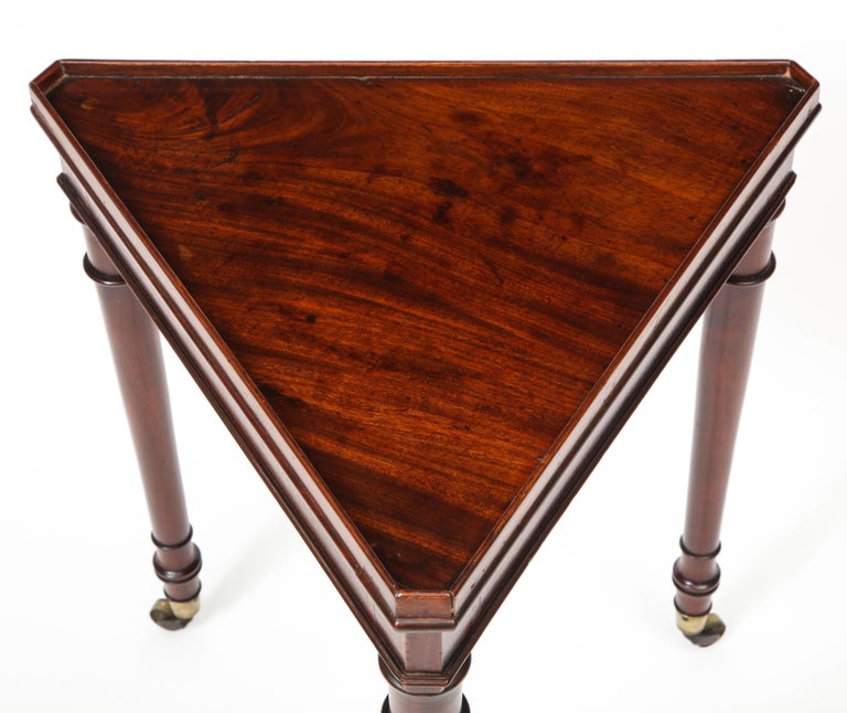 Regency Mahogany Triangular Table For Sale at 1stDibs