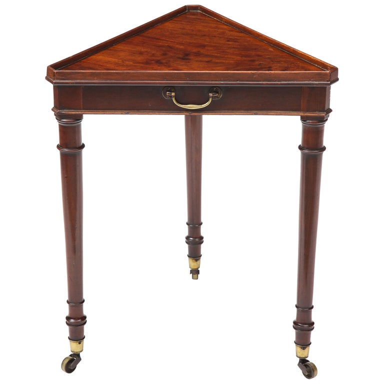 Regency Mahogany Triangular Table For Sale at 1stDibs