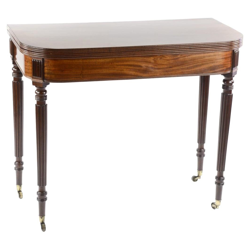 Regency Mahogany Tea Table For Sale at 1stDibs
