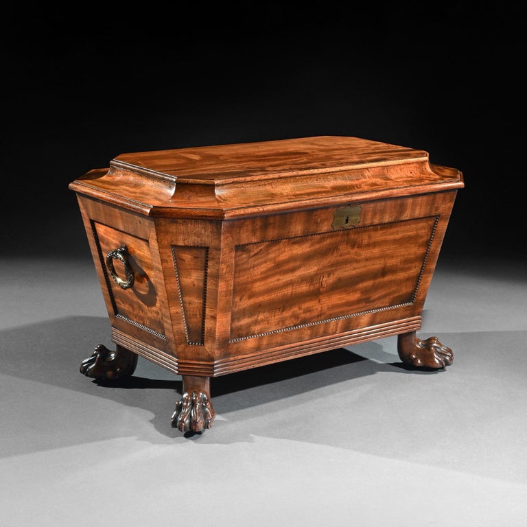 Regency Mahogany Wine Cooler Cellarette of Sarcophagus Form For Sale at ...