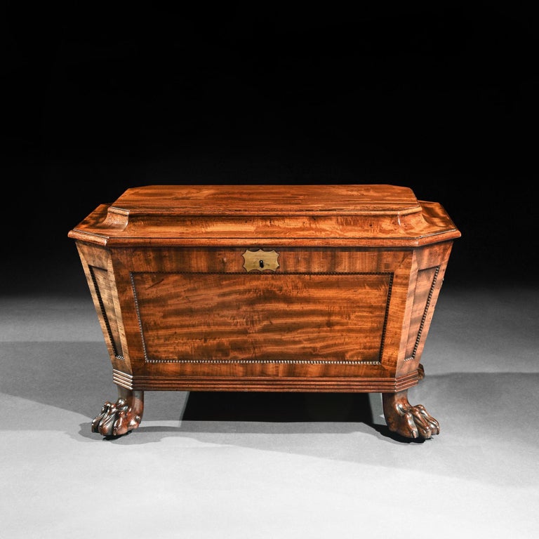 Regency Mahogany Wine Cooler Cellarette of Sarcophagus Form For Sale at ...
