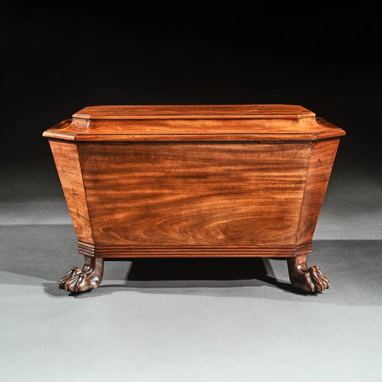 Regency Mahogany Wine Cooler Cellarette of Sarcophagus Form For Sale at ...
