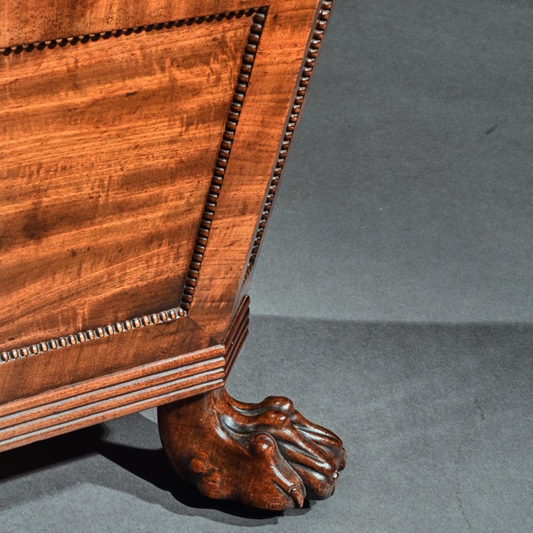 Regency Mahogany Wine Cooler Cellarette of Sarcophagus Form For Sale at ...