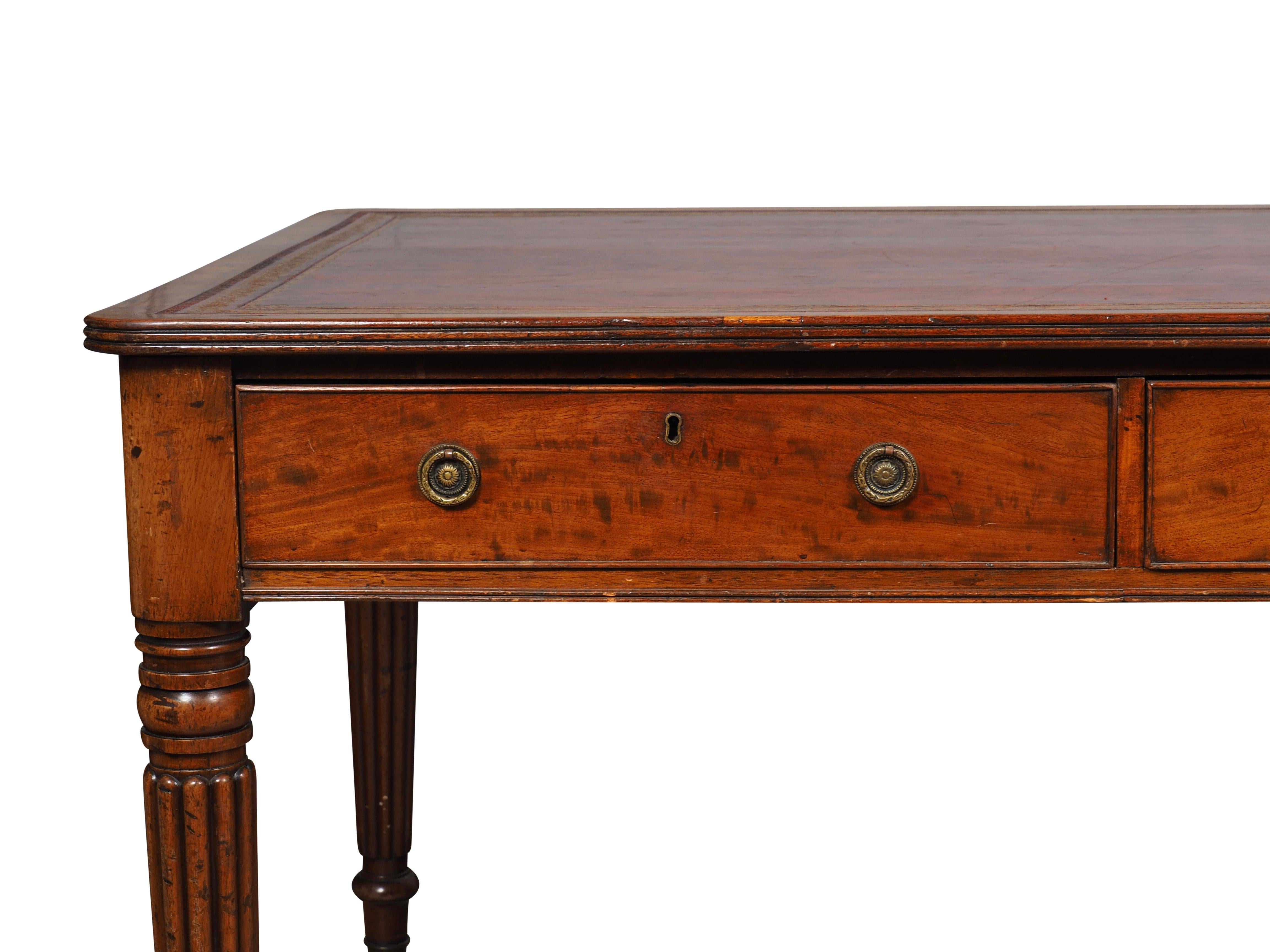 Regency Mahogany Writing Table For Sale at 1stDibs