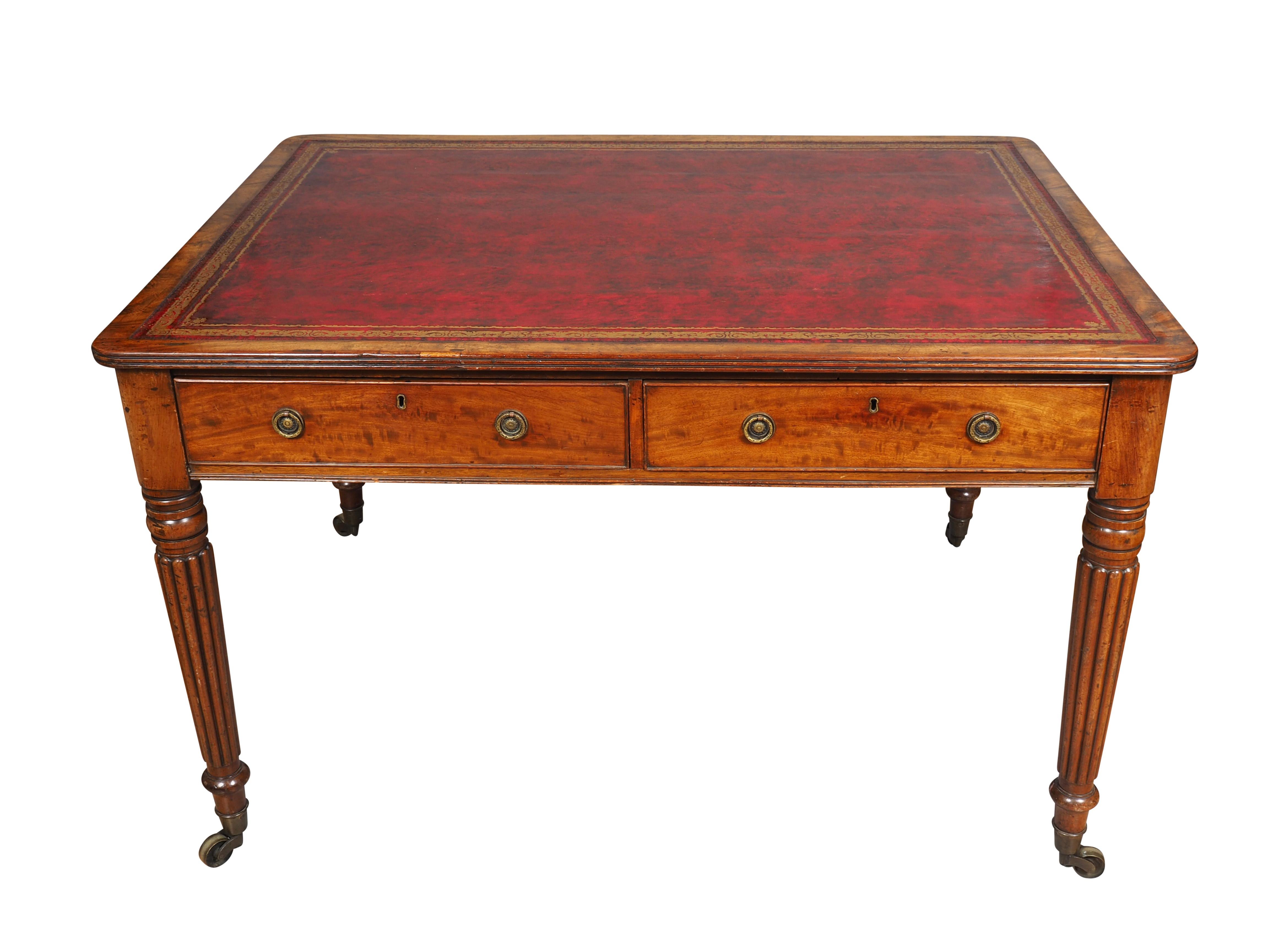 Regency Mahogany Writing Table For Sale at 1stDibs