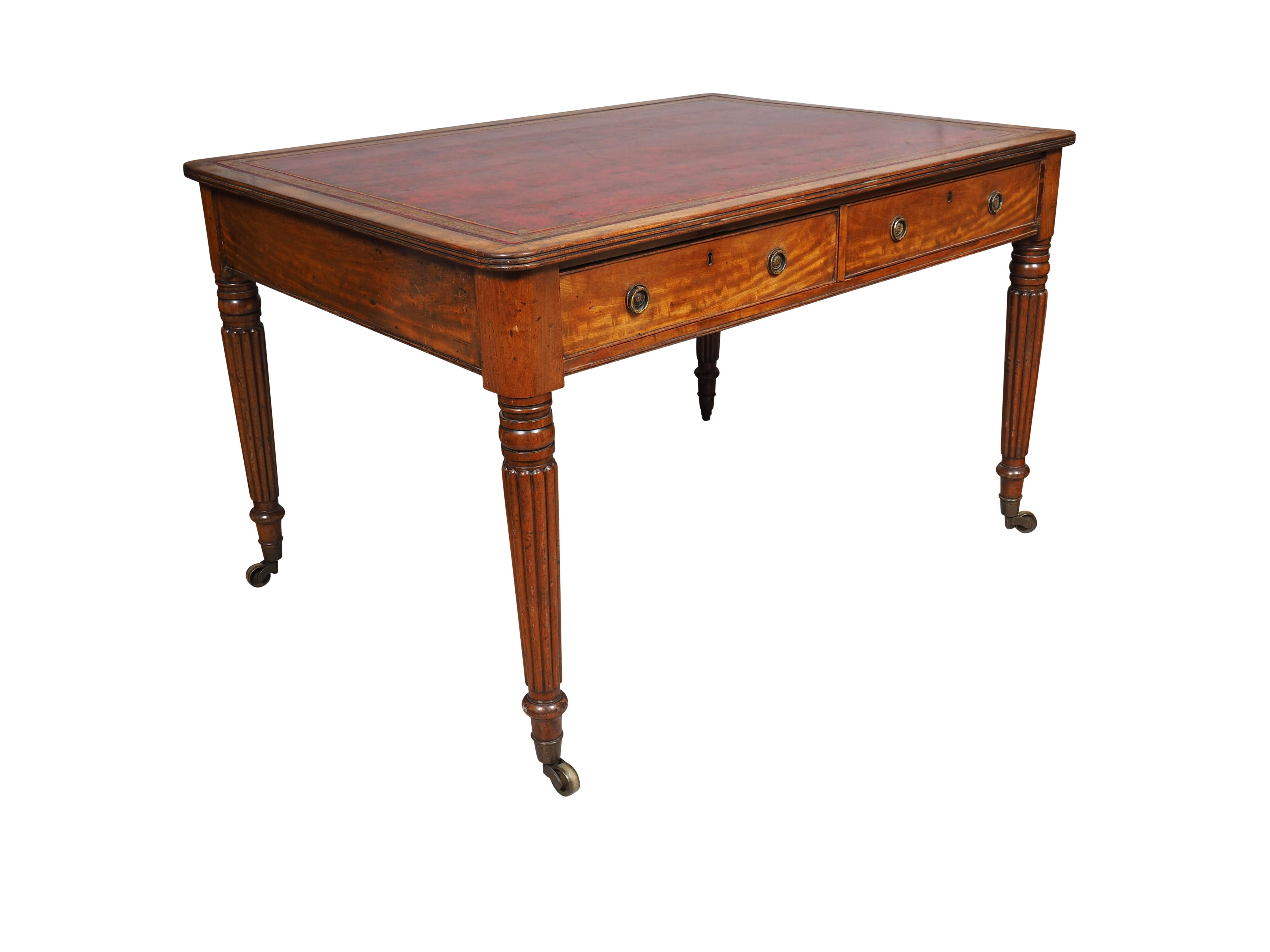 Regency Mahogany Writing Table For Sale at 1stDibs