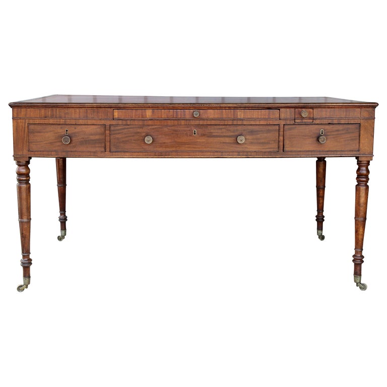 Regency Mahogany Writing Table at 1stDibs