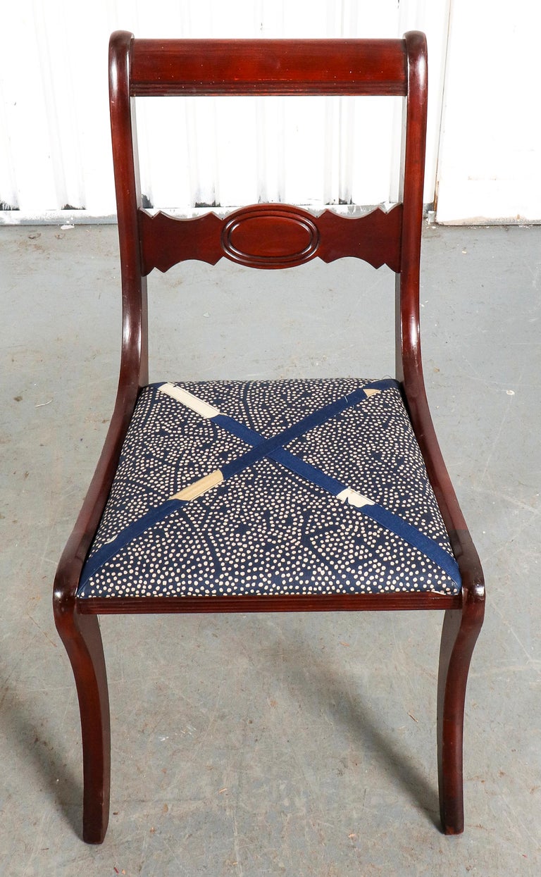 Regency Manner Sabre Leg Dining Chairs, 6 at 1stDibs
