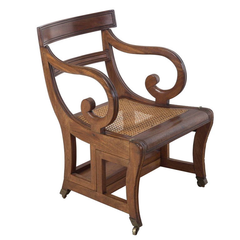 Regency Metamorphic Library Chair at 1stDibs