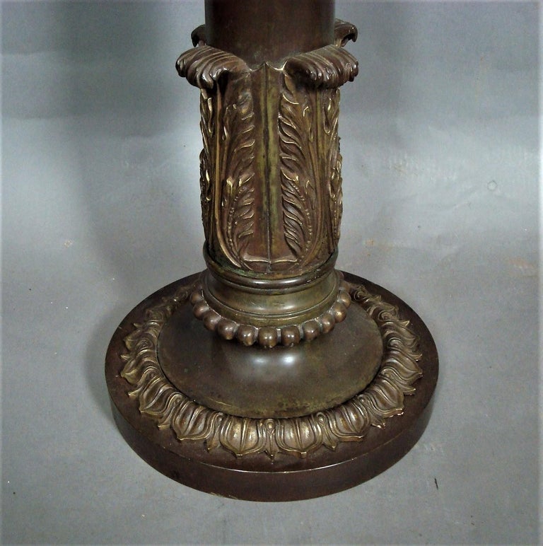Regency Neoclassical Bronze Column / Pedestal For Sale at 1stDibs