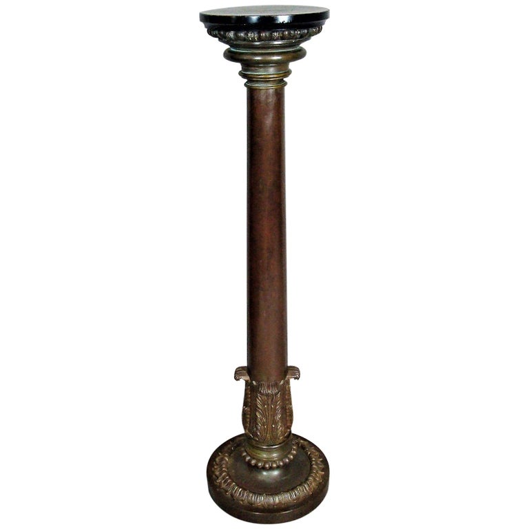 Regency Neoclassical Bronze Column / Pedestal For Sale at 1stDibs