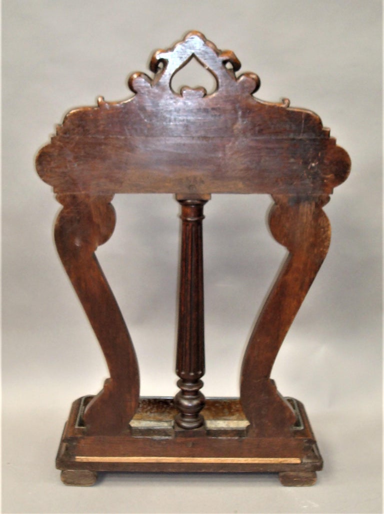 Regency Oak Stick Stand or Umbrella Stand For Sale at 1stdibs