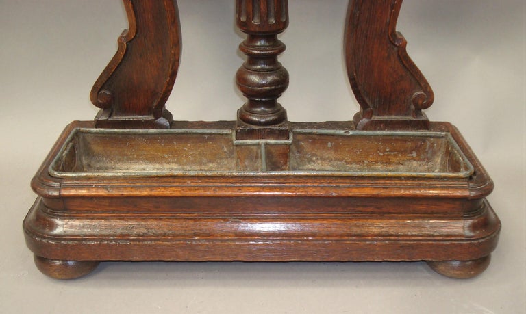 Regency Oak Stick Stand or Umbrella Stand For Sale at 1stdibs