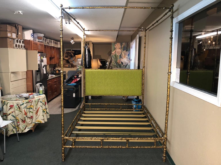 Regency Oly Studio Queen Sized Sculpted Canopy Bedframe For Sale at 1stDibs
