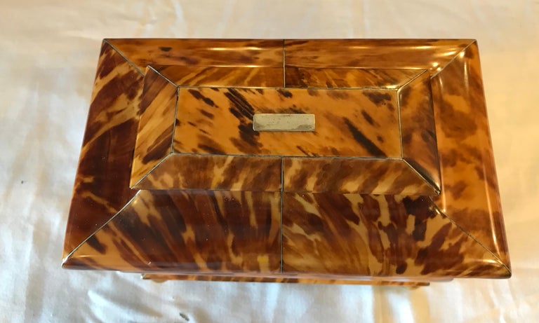 Regency Pagoda Form Tea Caddy at 1stDibs