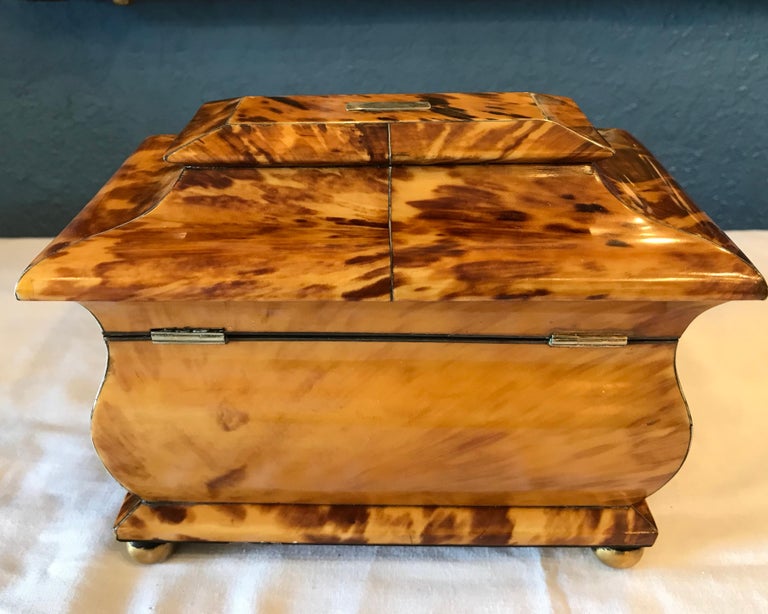 Regency Pagoda Form Tea Caddy at 1stDibs