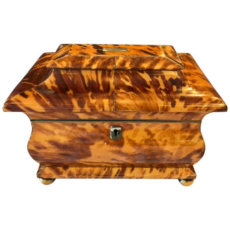 Regency Pagoda Form Tea Caddy at 1stDibs