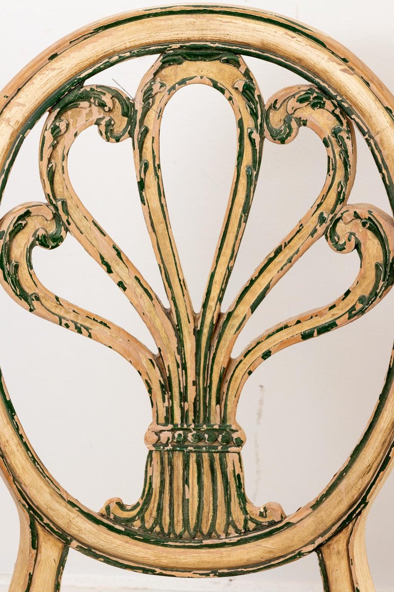 Regency Paint Decorated Side Chair For Sale at 1stDibs