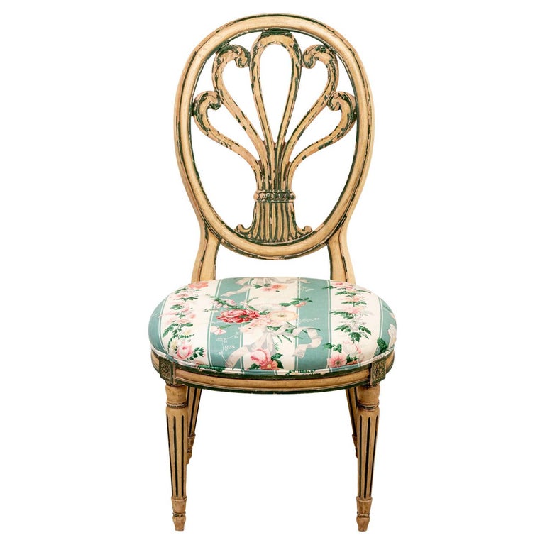 Regency Paint Decorated Side Chair For Sale at 1stDibs