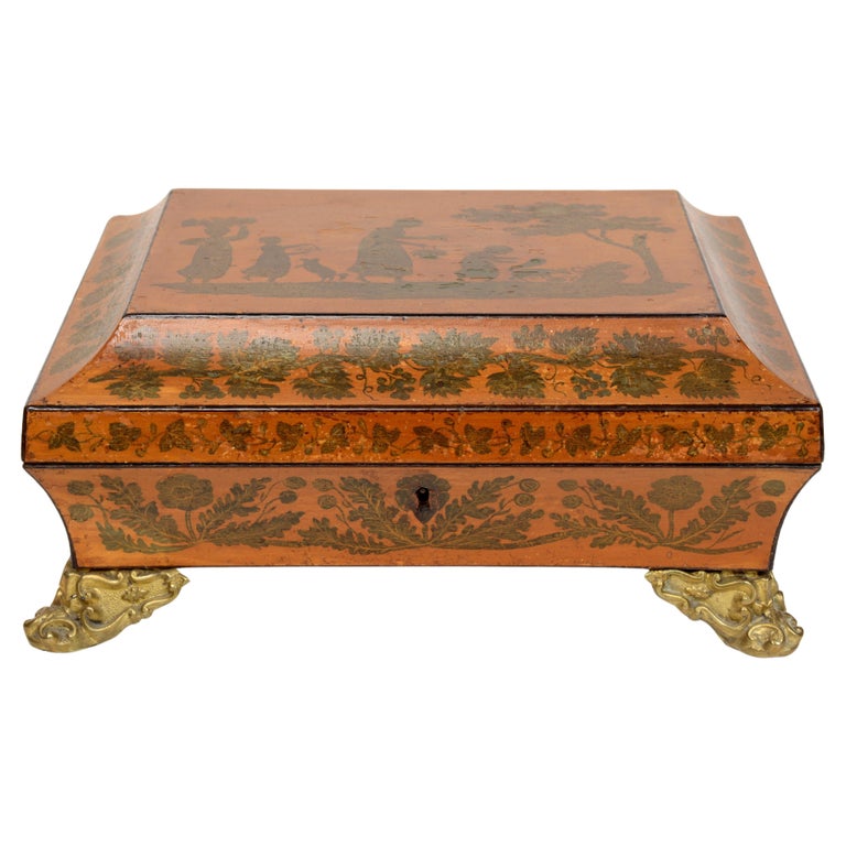 Regency Penwork Decorated Box, C1810 For Sale at 1stDibs