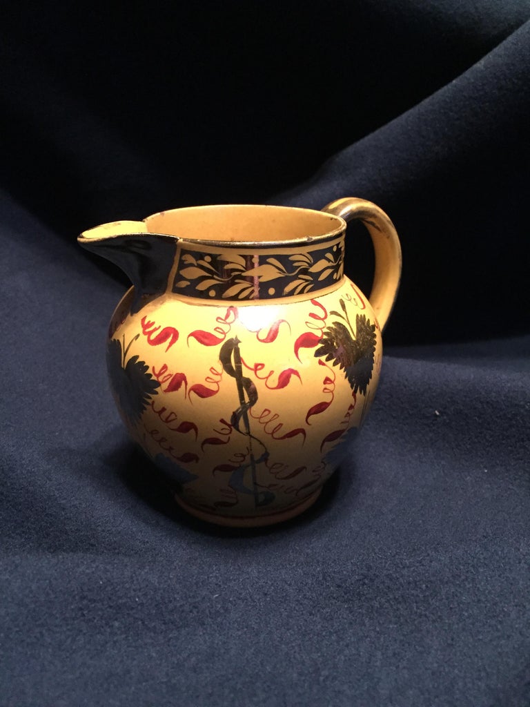 Regency Period Canary Yellow Sunderland Lustre Cream Jug at 1stDibs