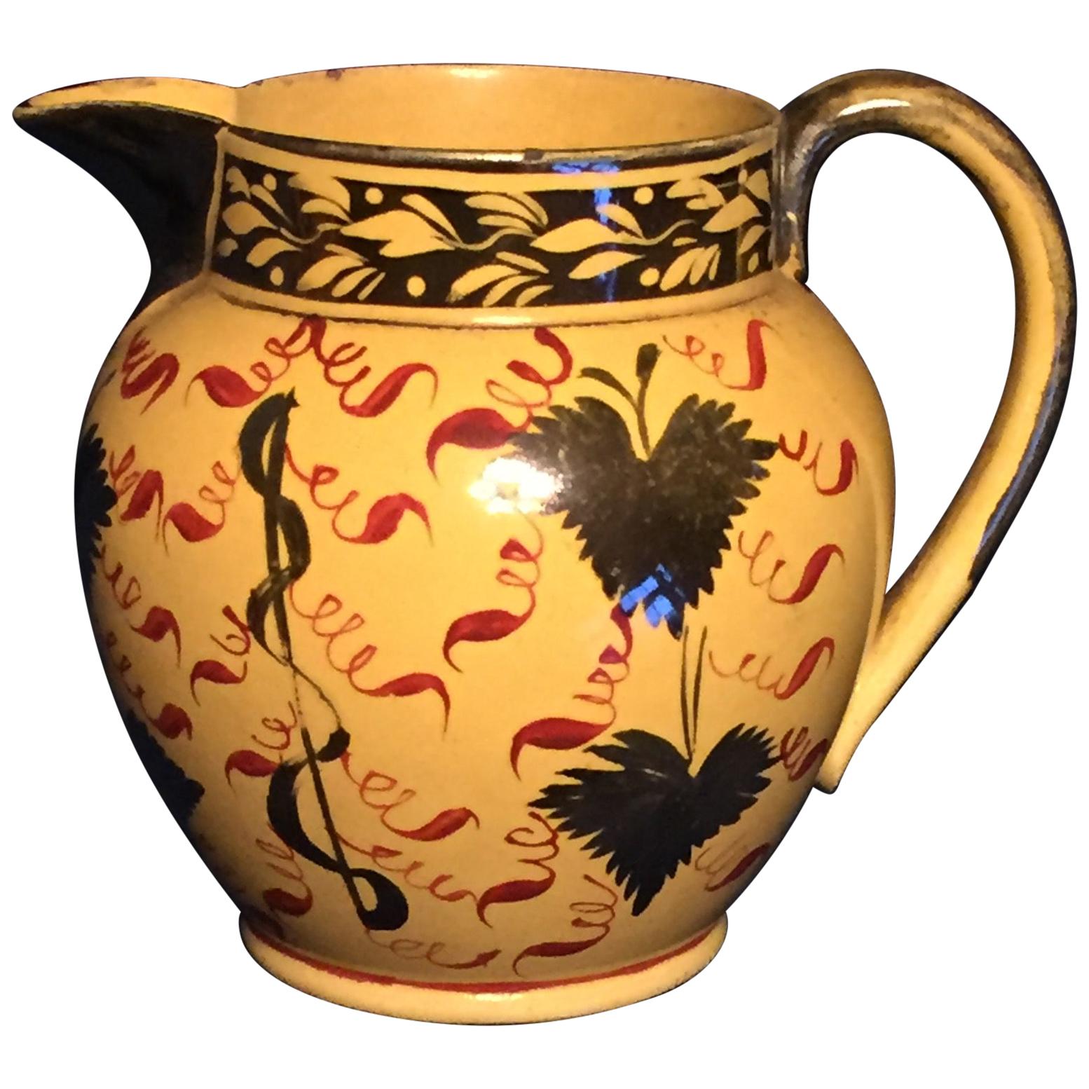 Regency Period Canary Yellow Sunderland Lustre Cream Jug at 1stDibs