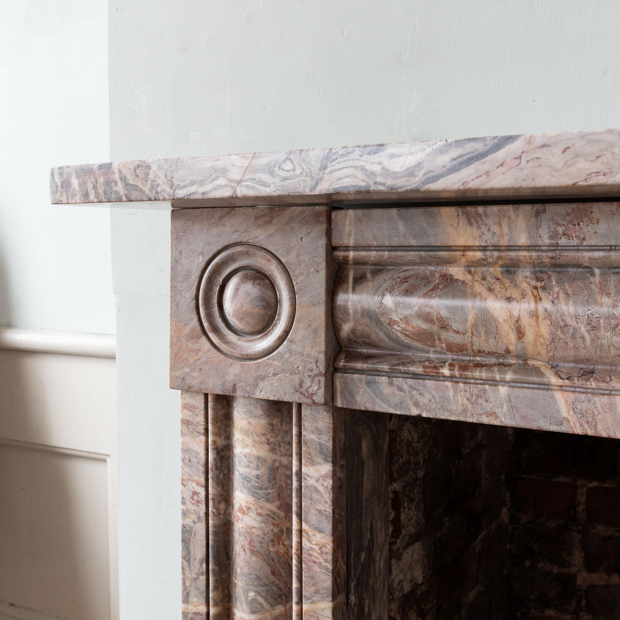 Regency Period Devonian Petitor Bull’s-Eye Chimneypiece For Sale at 1stDibs
