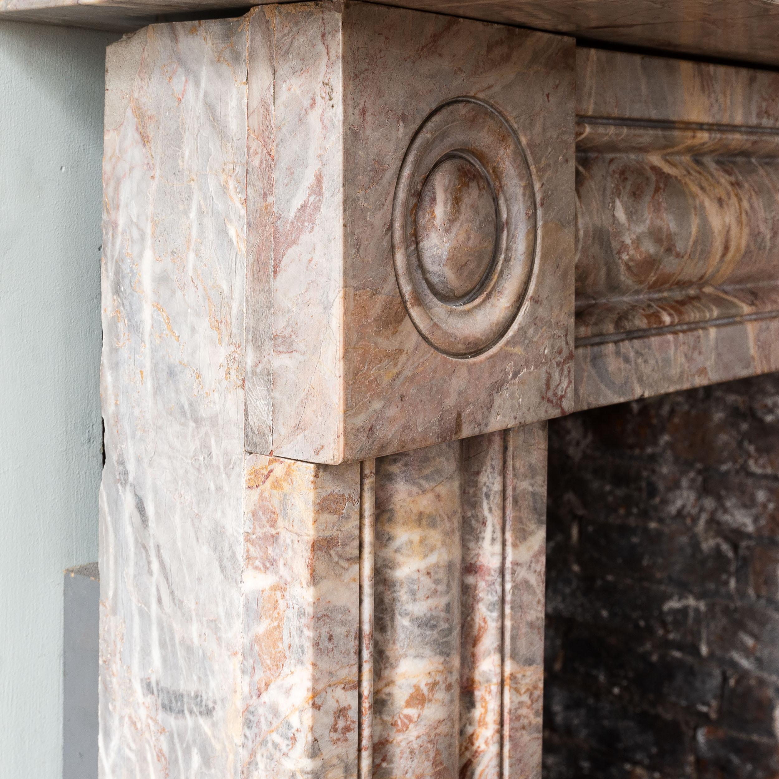 Regency Period Devonian Petitor Bull’s-Eye Chimneypiece For Sale at 1stDibs