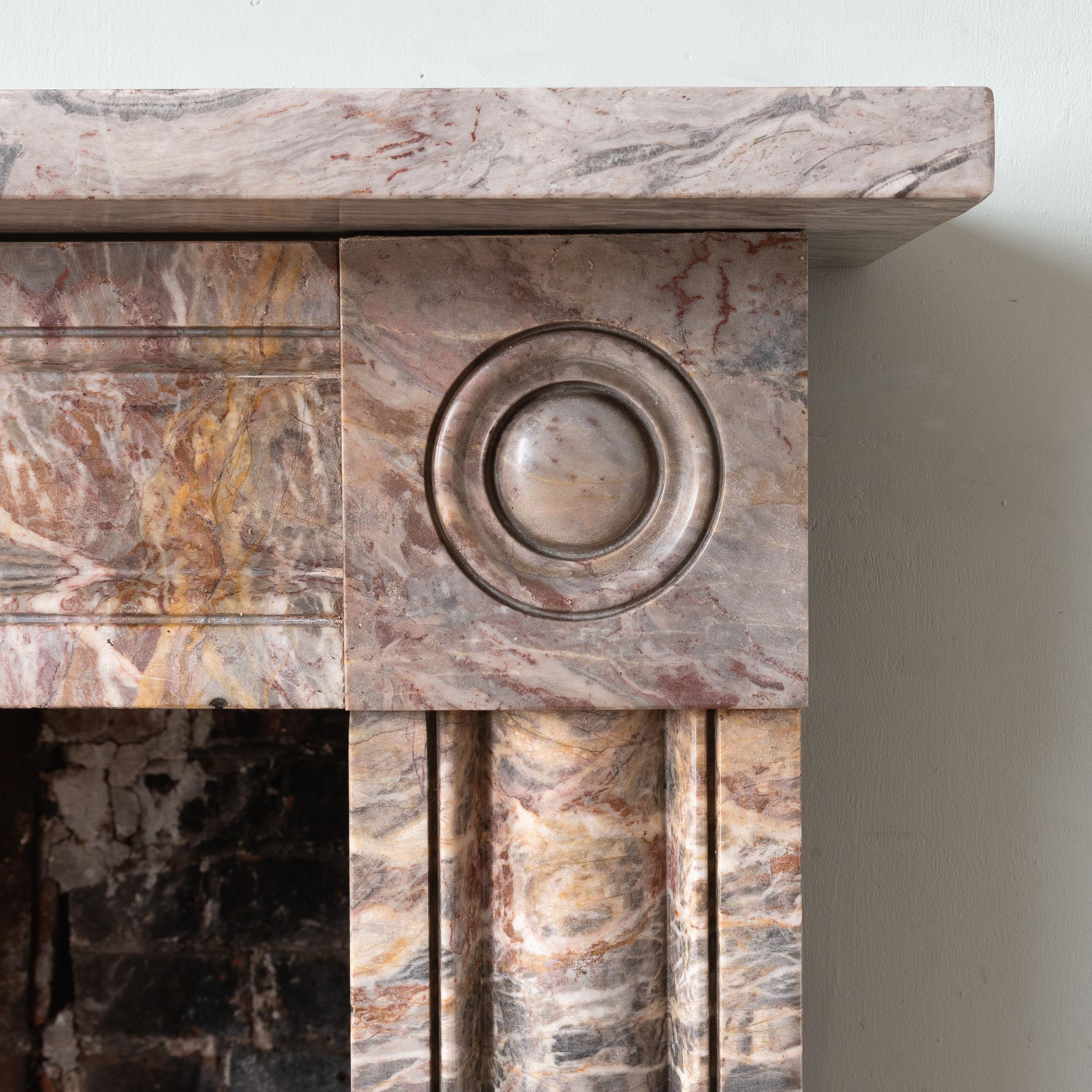Regency Period Devonian Petitor Bull’s-Eye Chimneypiece For Sale at 1stDibs