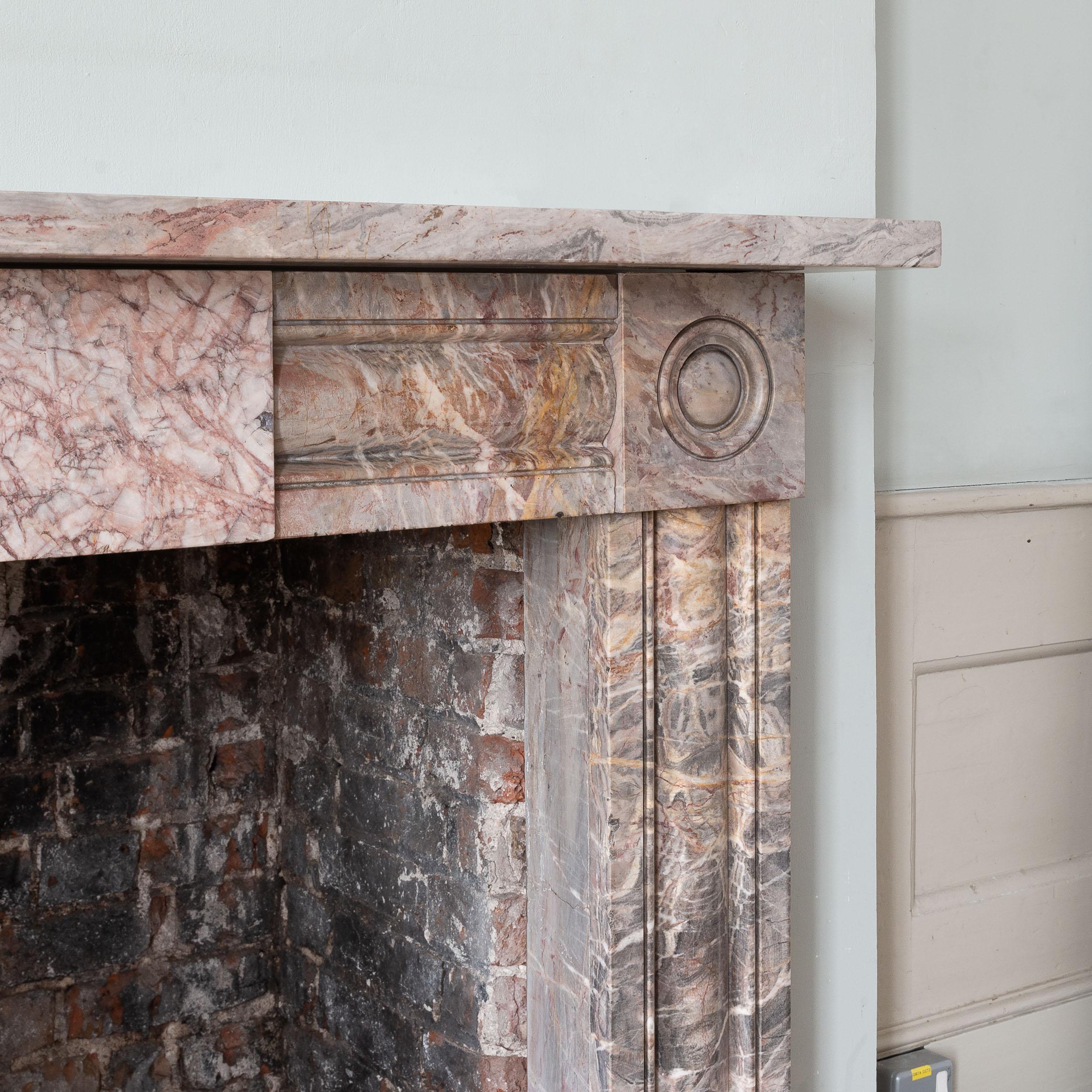 Regency Period Devonian Petitor Bull’s-Eye Chimneypiece For Sale at 1stDibs