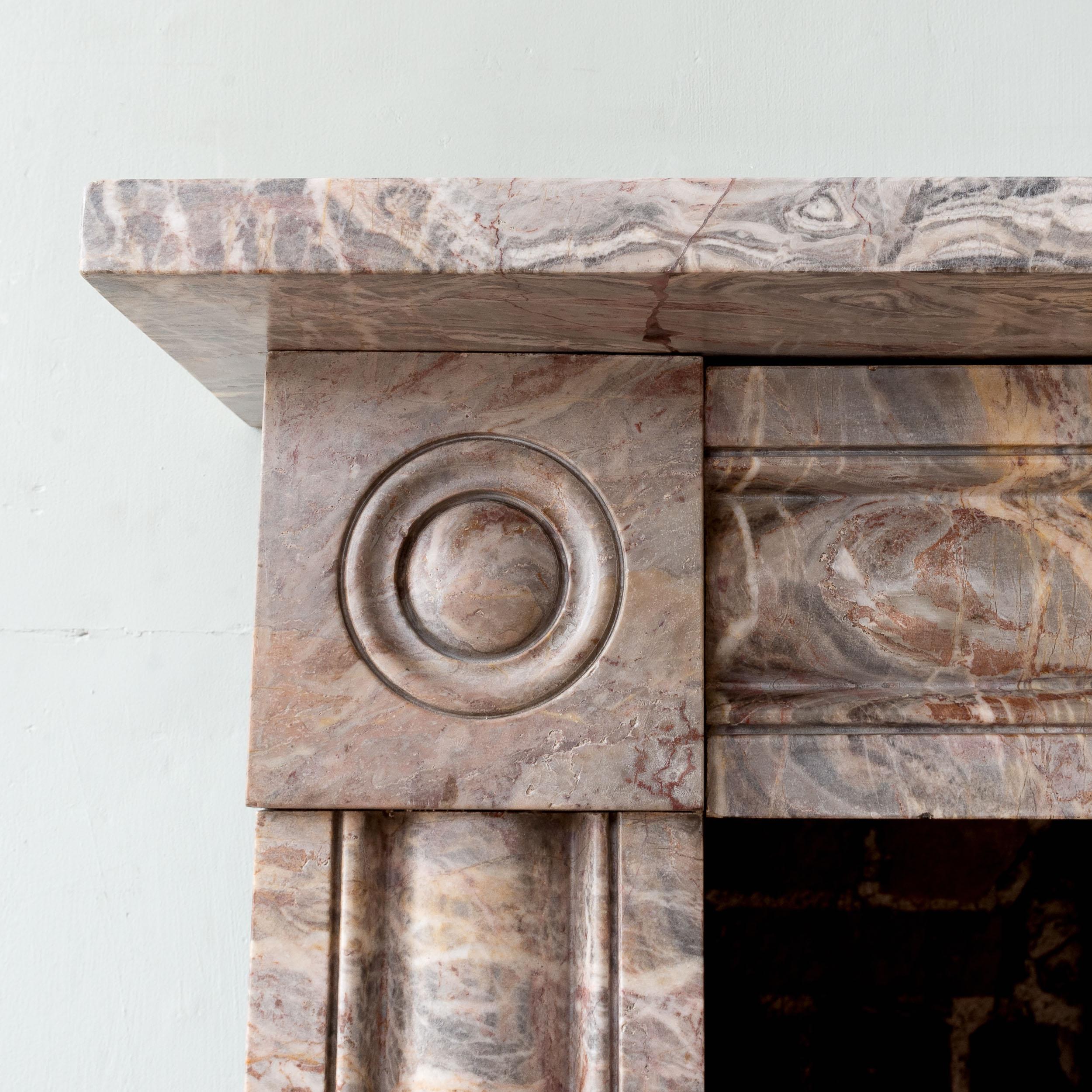 Regency Period Devonian Petitor Bull’s-Eye Chimneypiece For Sale at 1stDibs