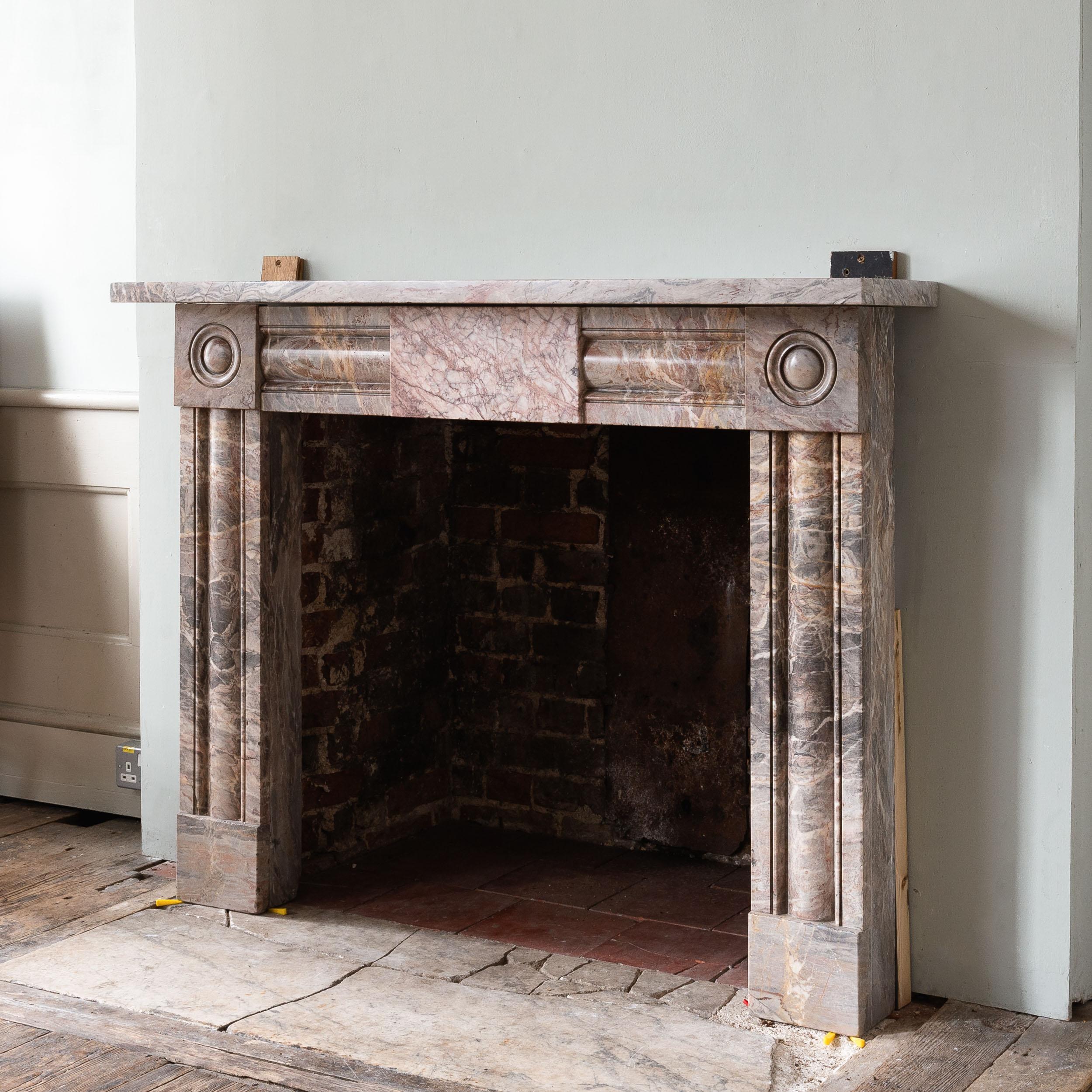Regency Period Devonian Petitor Bull’s-Eye Chimneypiece For Sale at 1stDibs