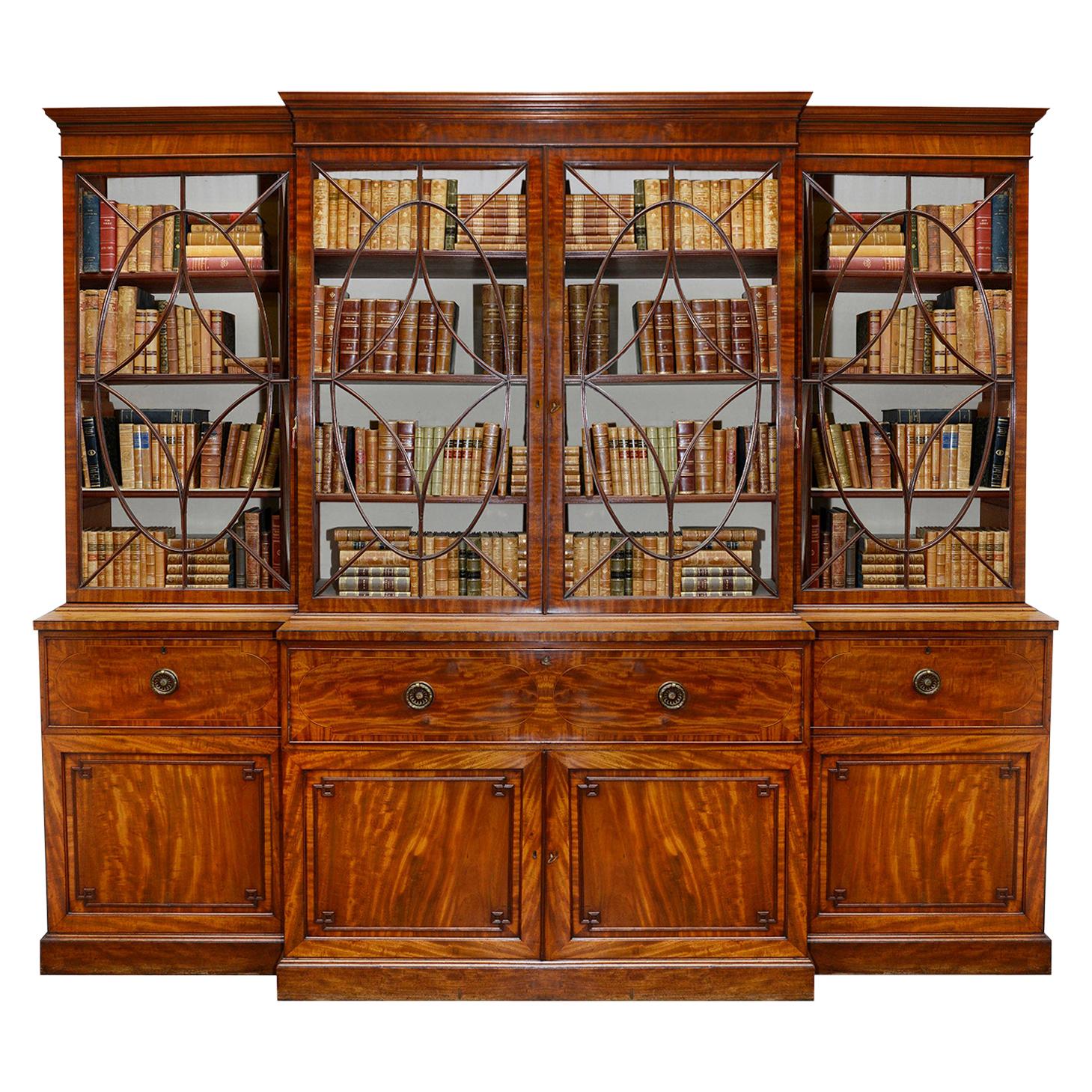 Regency Period Mahogany Library bookcase, circa 1820 at 1stDibs