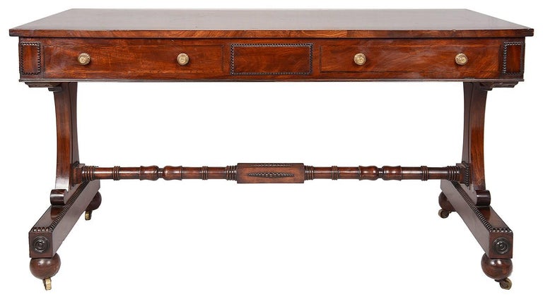 Regency Period Mahogany Library Table at 1stDibs