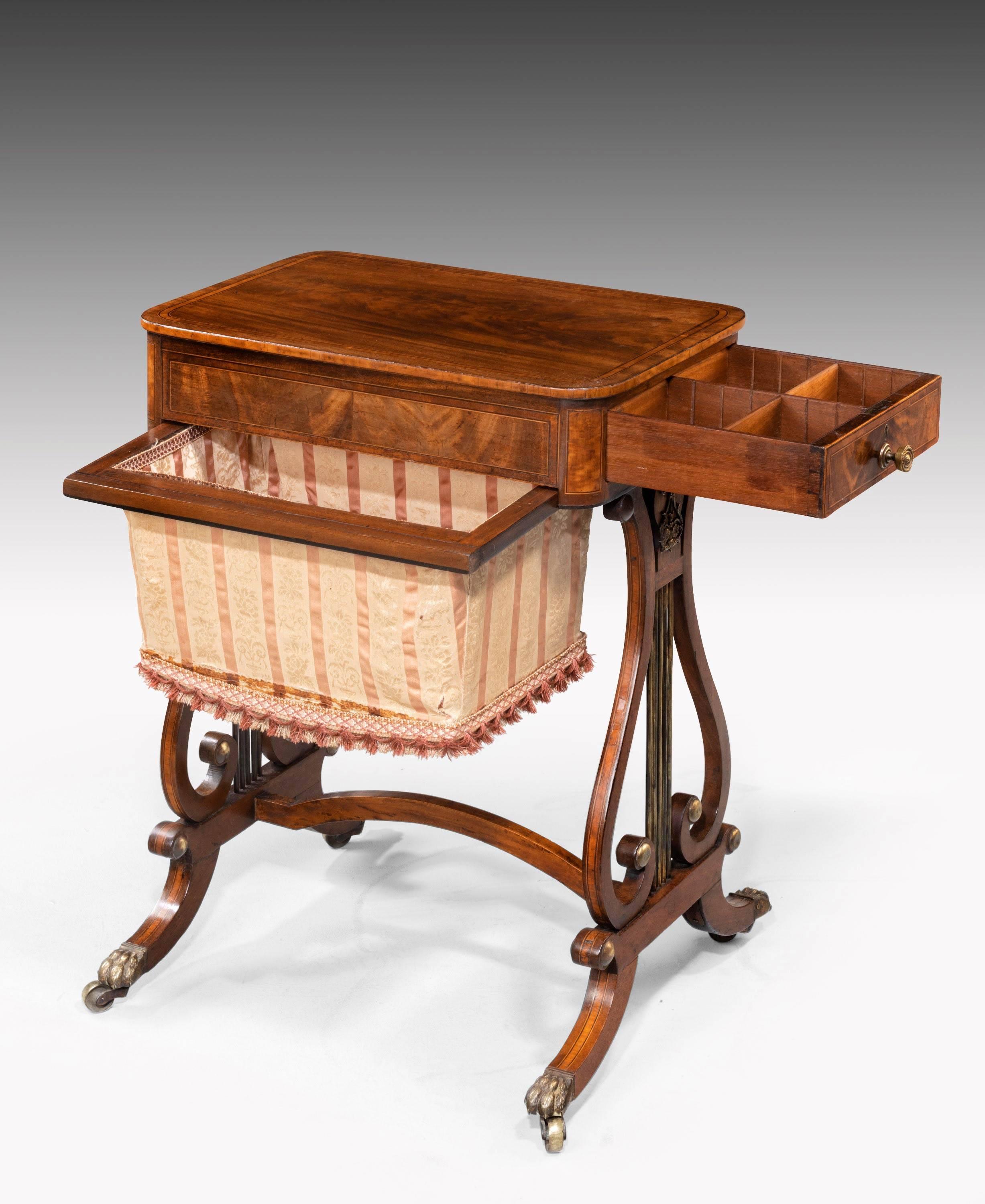 Regency Period Mahogany Work or Sewing Table at 1stDibs | mahogany ...