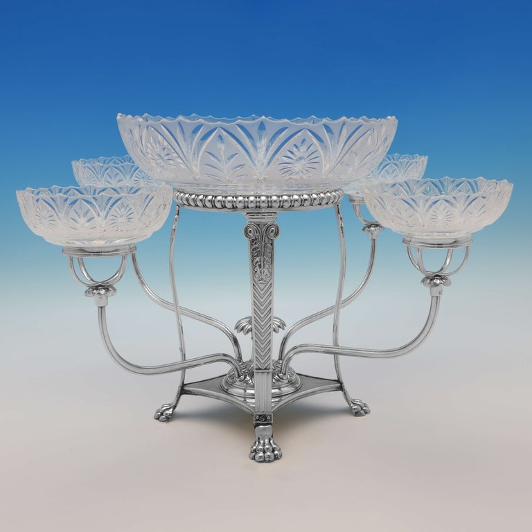 Regency Period Old Sheffield Plate Epergne or Centrepiece, Made circa ...