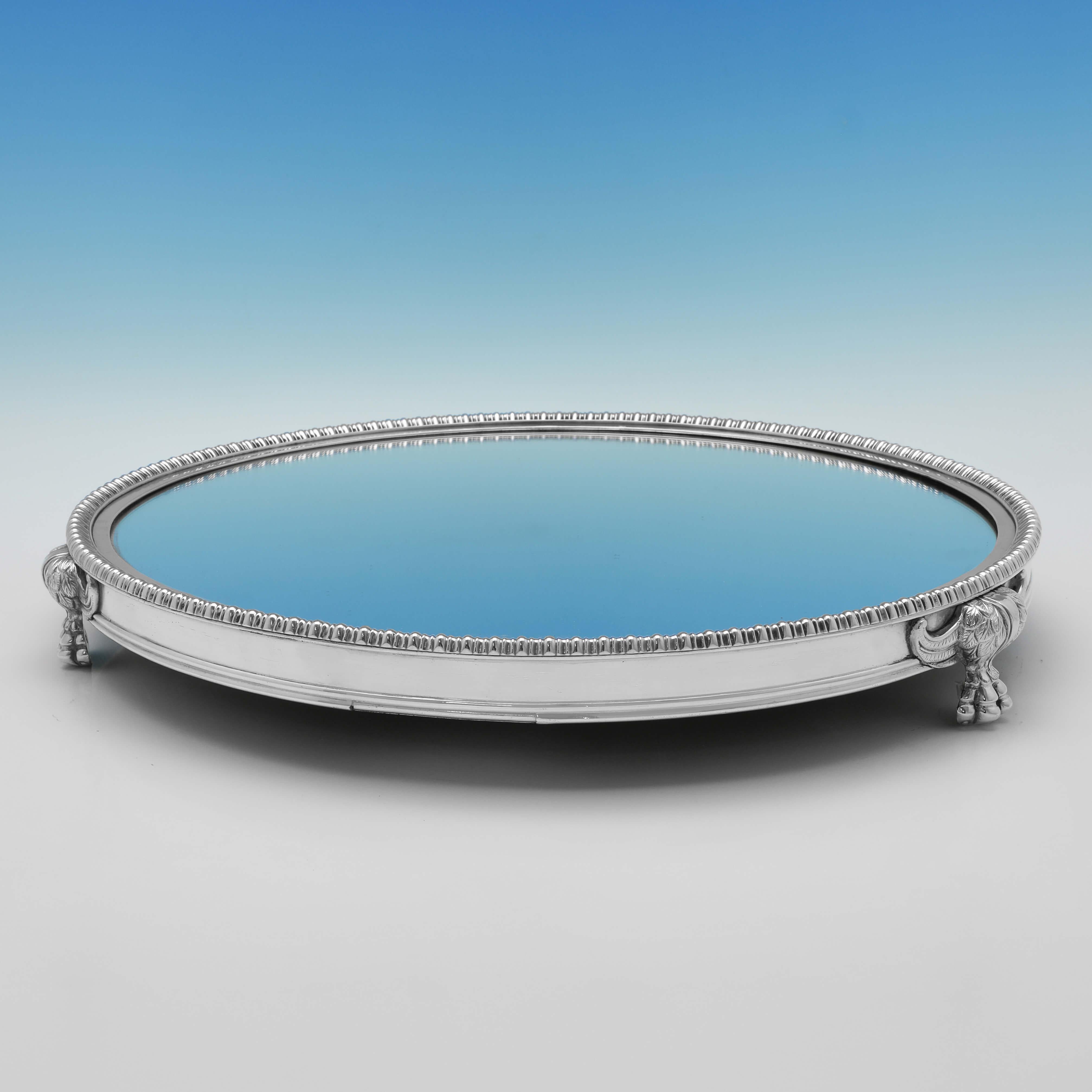 Regency Period Old Sheffield Plate Mirror Plateau - Made Circa 1810 at ...