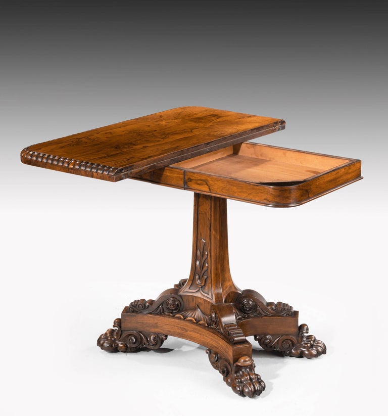Regency Period Rosewood Card Table For Sale at 1stDibs