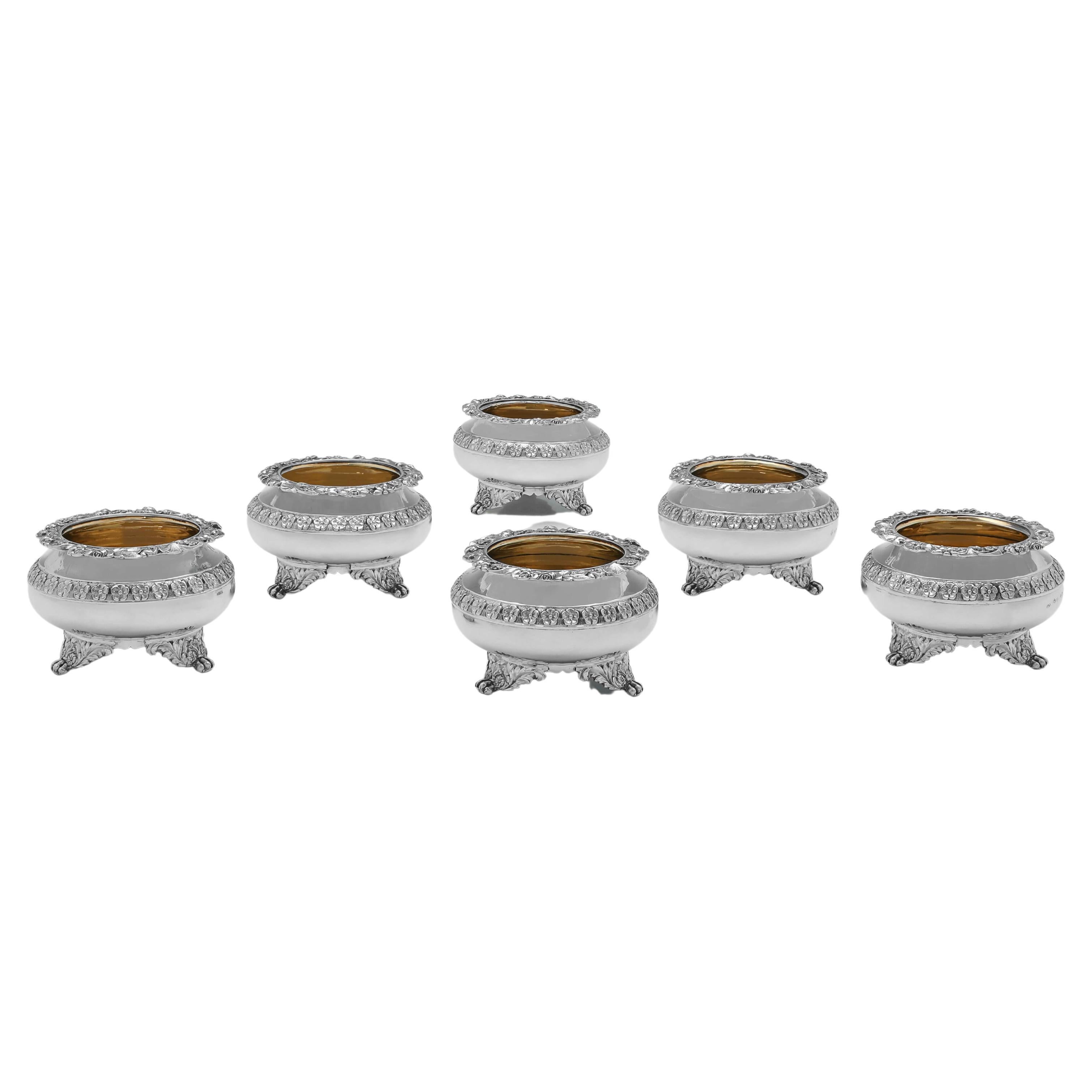Regency Silver Salt Cellars by John Bridge at 1stDibs
