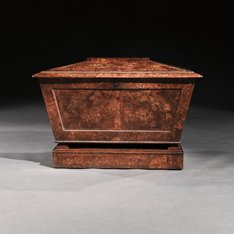 Regency Pollard Oak Sarcophagus Shaped Cellarette For Sale at 1stDibs