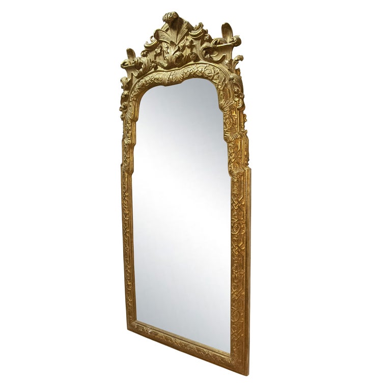 Regency Rectangular Handcrafted Gold Foil Wood Mirror Spain, 1970 For ...