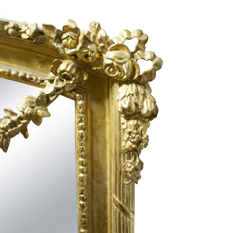 Regency Rectangular Handcrafted Gold Foil Wood Mirror Spain, 1970 For ...