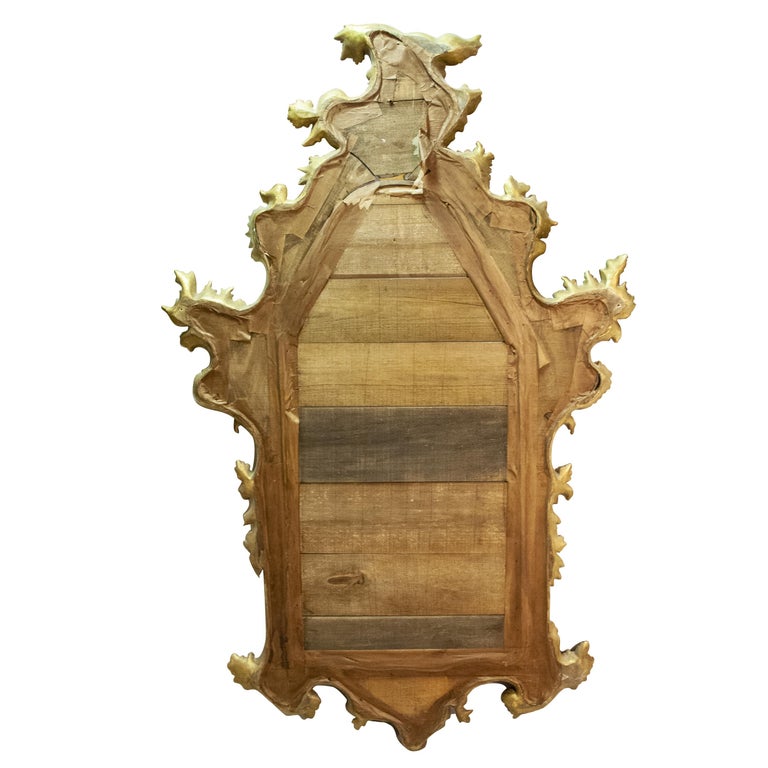 Regency Rectangular Handcrafted Gold Foil Wood Mirror Spain, 1970 For ...