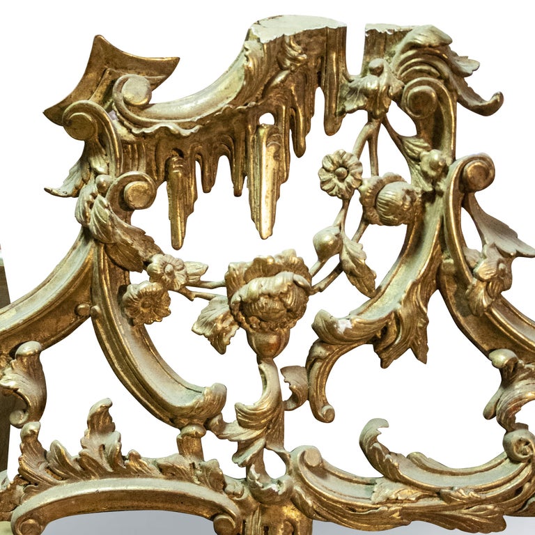 Regency Rectangular Handcrafted Gold Foil Wood Mirror Spain, 1970 For ...