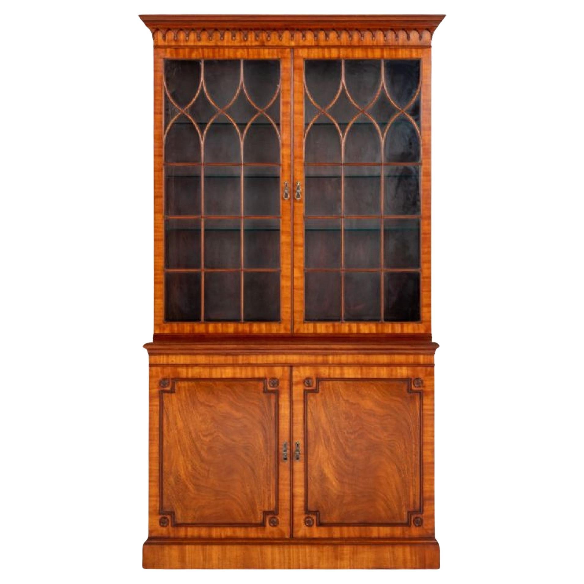 148CM TALL RESTORED REGENCY STYLE REVOLVING HARDWOOD LiBRARY BOOKCASE ...