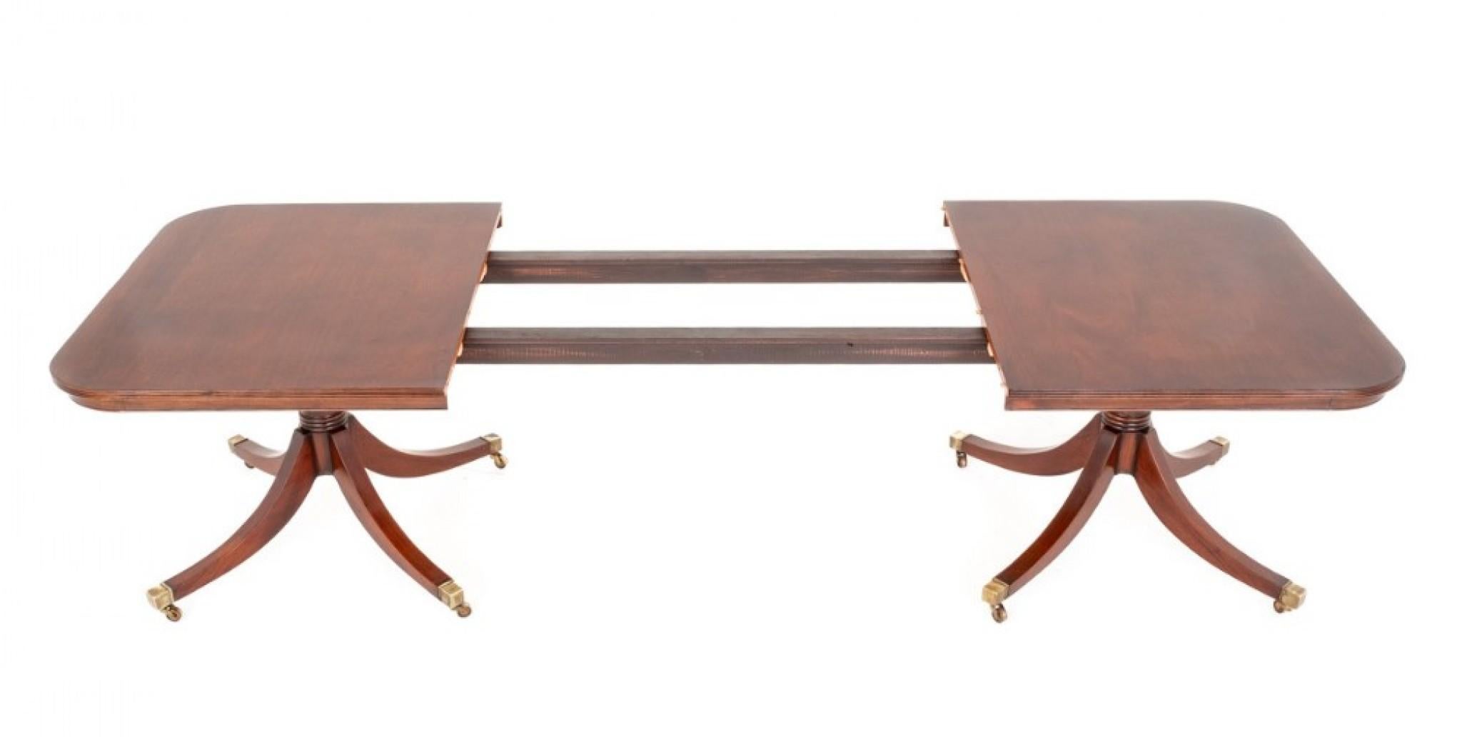 Regency Revival Dining Table Extending Pedestal Mahogany Diner For Sale ...