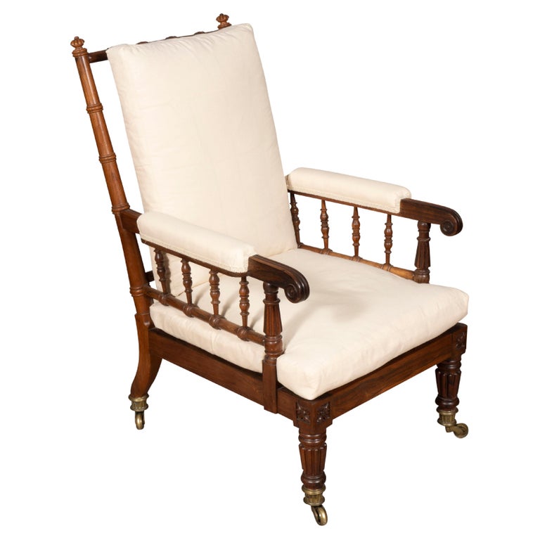 Fauteuil Regency en bois de rose par Gillows En vente sur 1stDibs