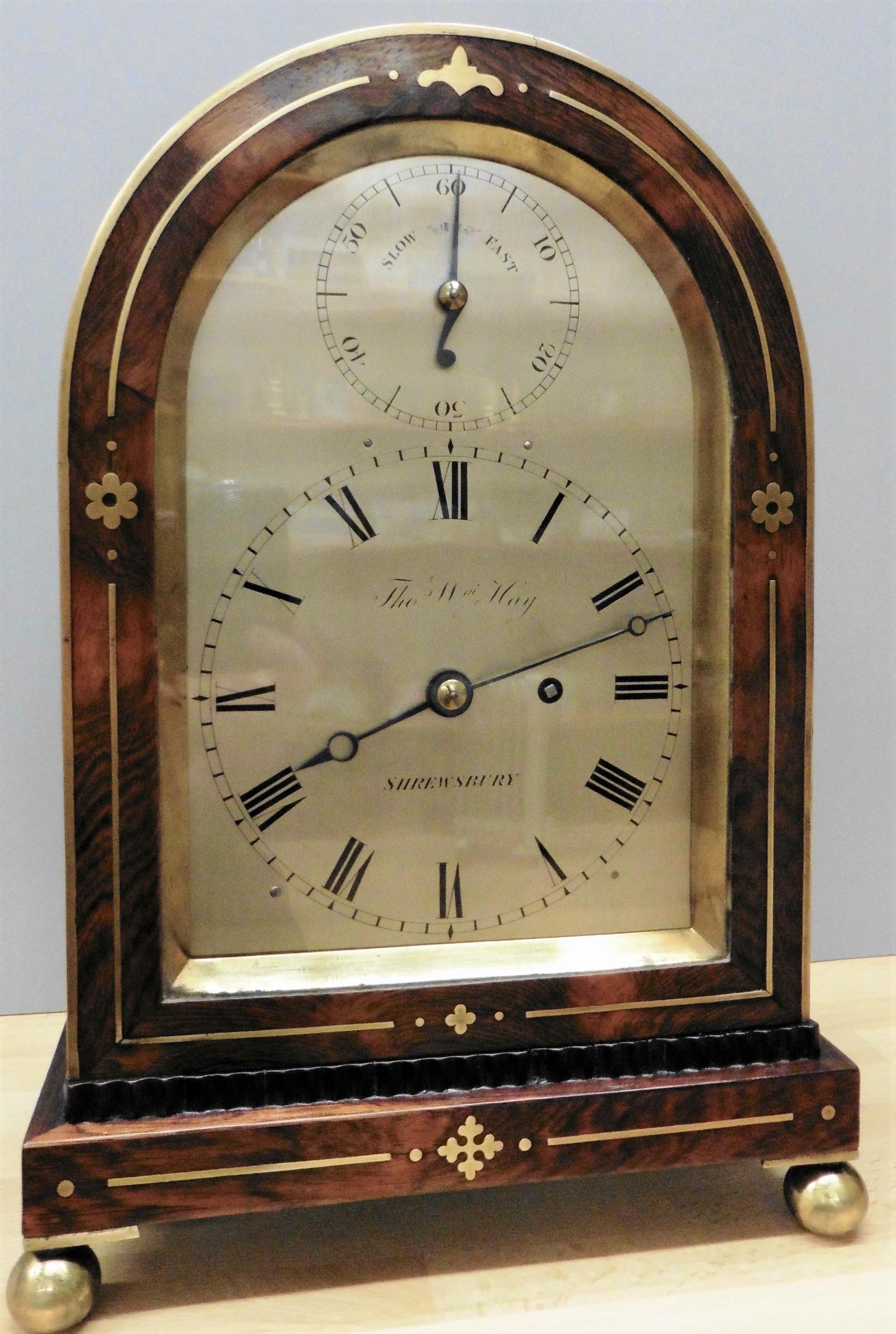 Regency Rosewood Bracket Clock by Thomas William Hay, Shrewsbury For ...