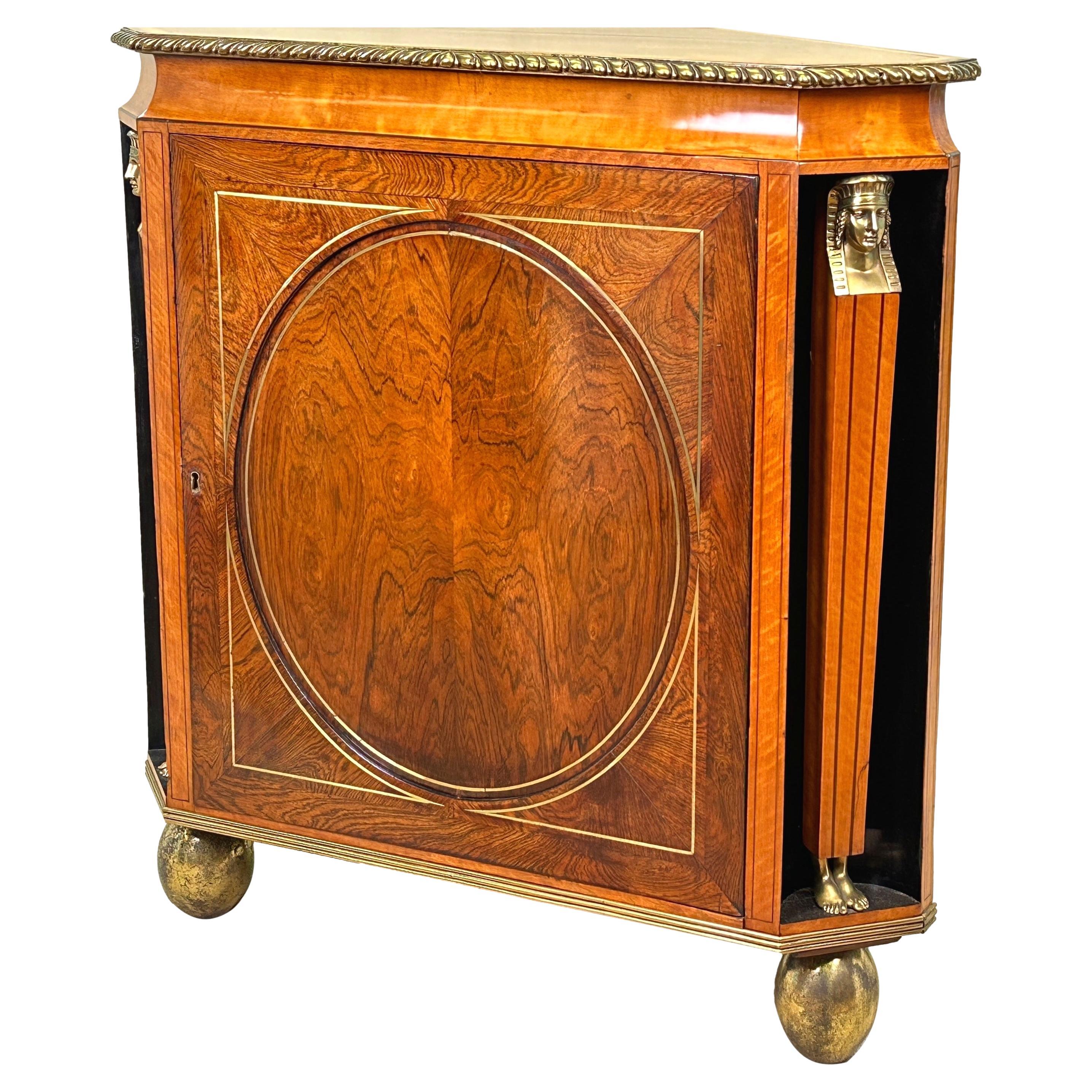 Regency Corner Cupboard in Mahogany For Sale at 1stDibs